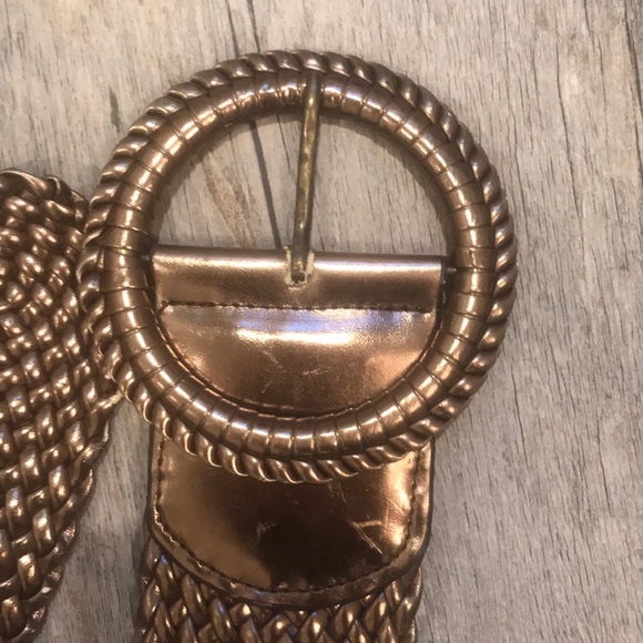Accessories | Bronze Woven Belt | Poshmark